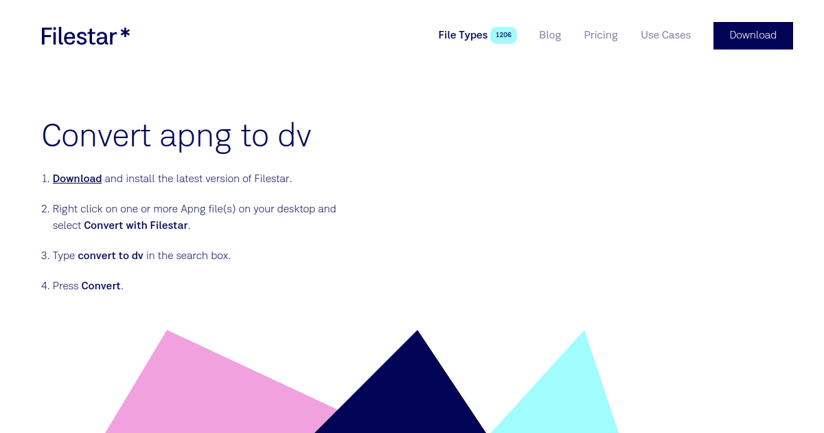 Filestar* | Convert apng to dv