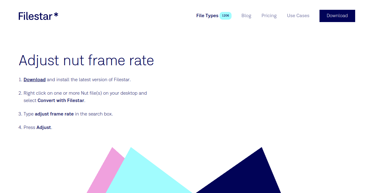 Filestar* | Adjust nut frame rate