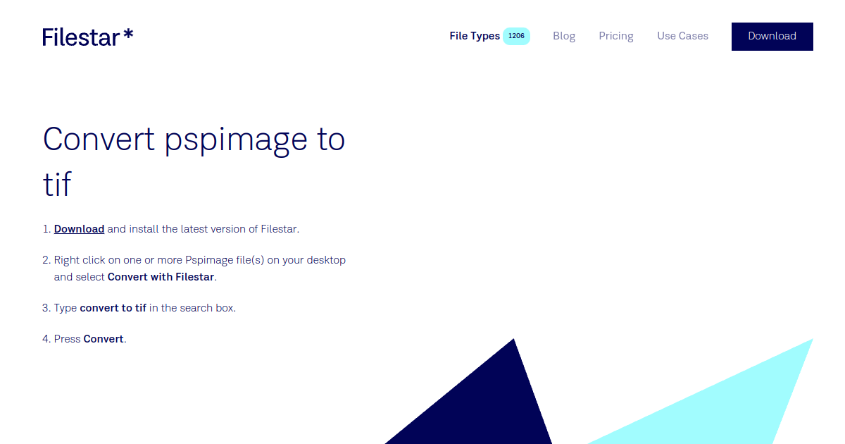 Filestar* | Convert pspimage to tif Filestar* | Convert pspimage to tif