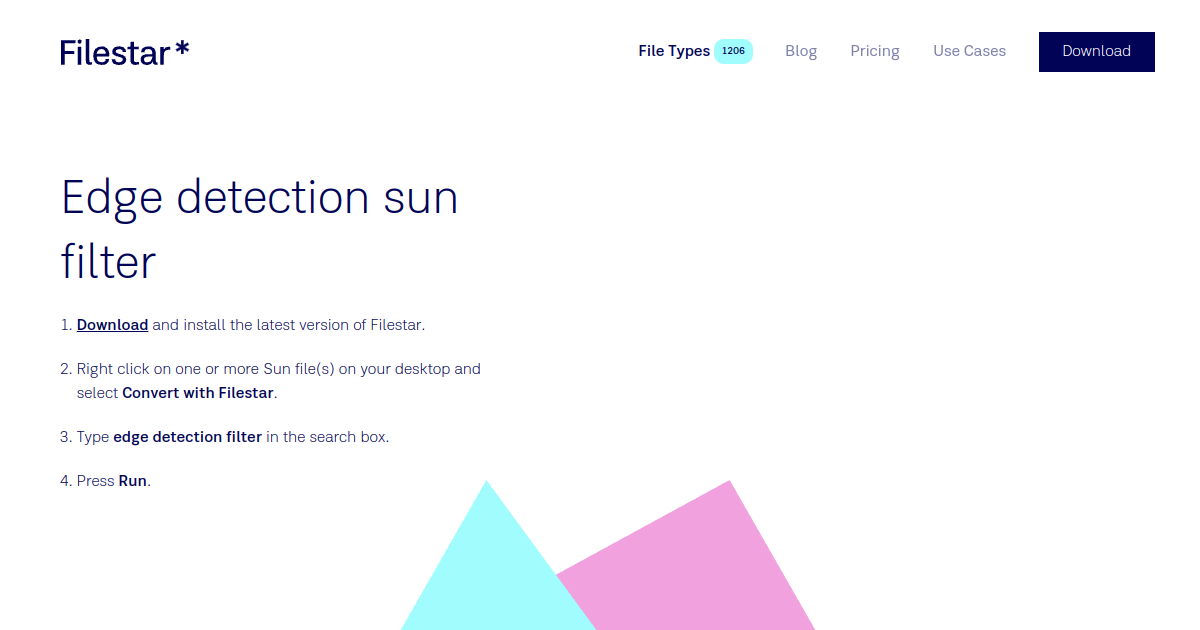 Filestar Edge Detection Sun Filter