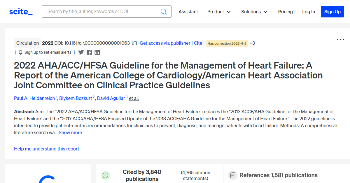 2022 AHA/ACC/HFSA Guideline for the Management of Heart Failure: A ... 2022 AHA/ACC/HFSA Guideline for the Management of Heart Failure: A ...