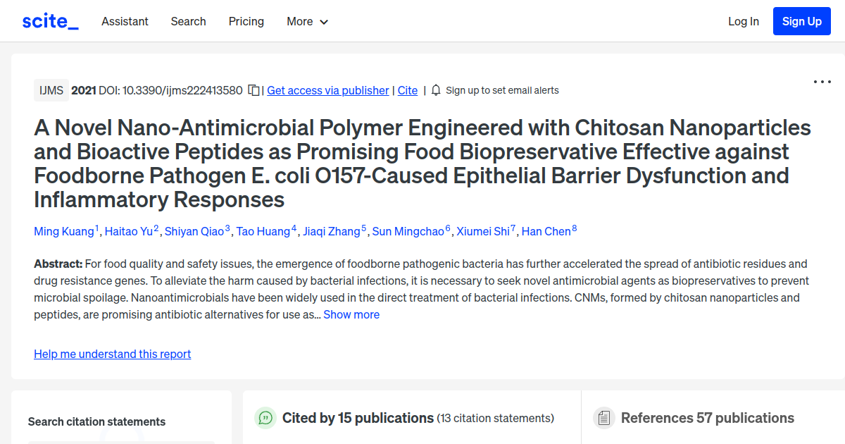 A Novel Nano-Antimicrobial Polymer Engineered with Chitosan Nanoparticles and Bioactive Peptides ...