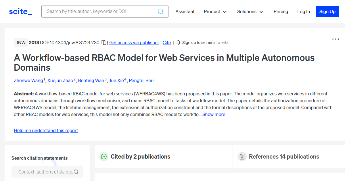 A Workflow Based Rbac Model For Web Services In Multiple Autonomous 3435