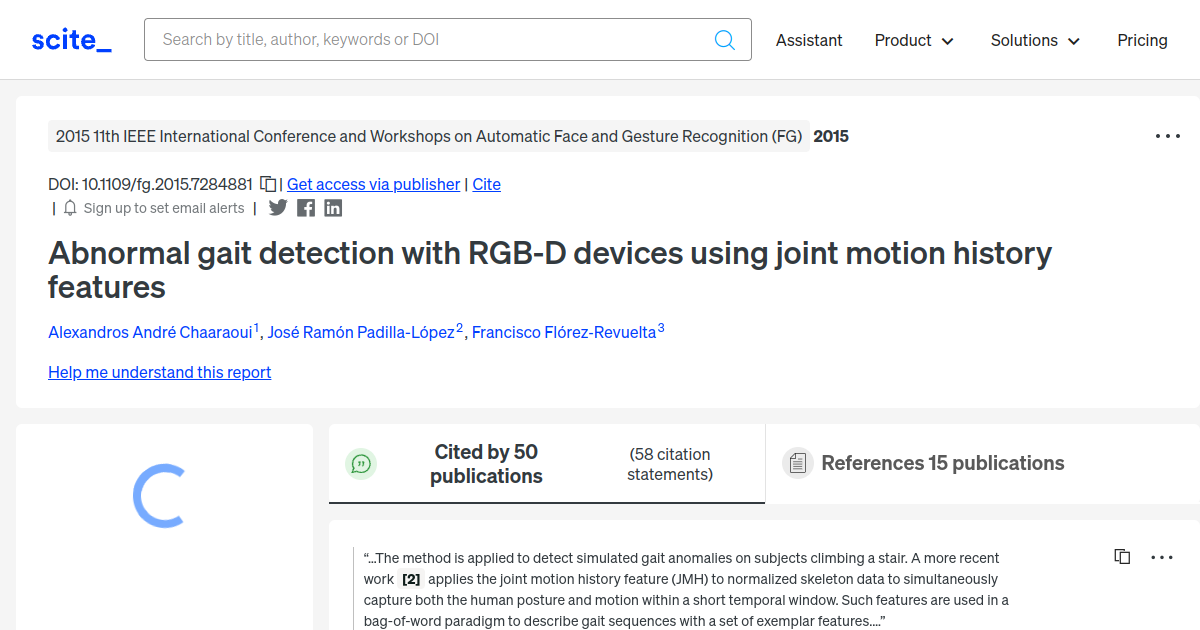 Abnormal Gait Detection With Rgb D Devices Using Joint Motion History
