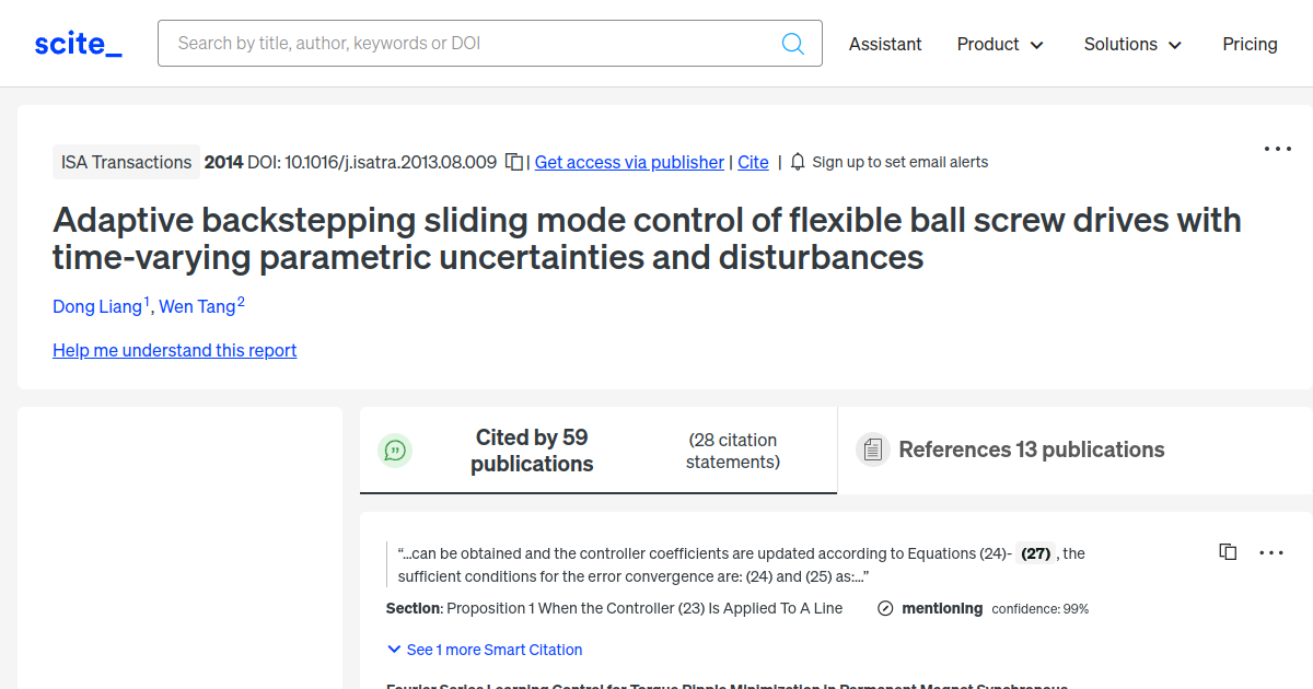 Adaptive Backstepping Sliding Mode Control Of Flexible Ball Screw Drives With Time Varying 