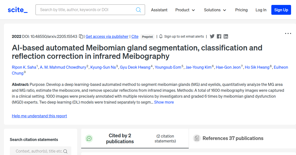 AI-based automated Meibomian gland segmentation, classification and ... AI-based automated Meibomian gland segmentation, classification and ...
