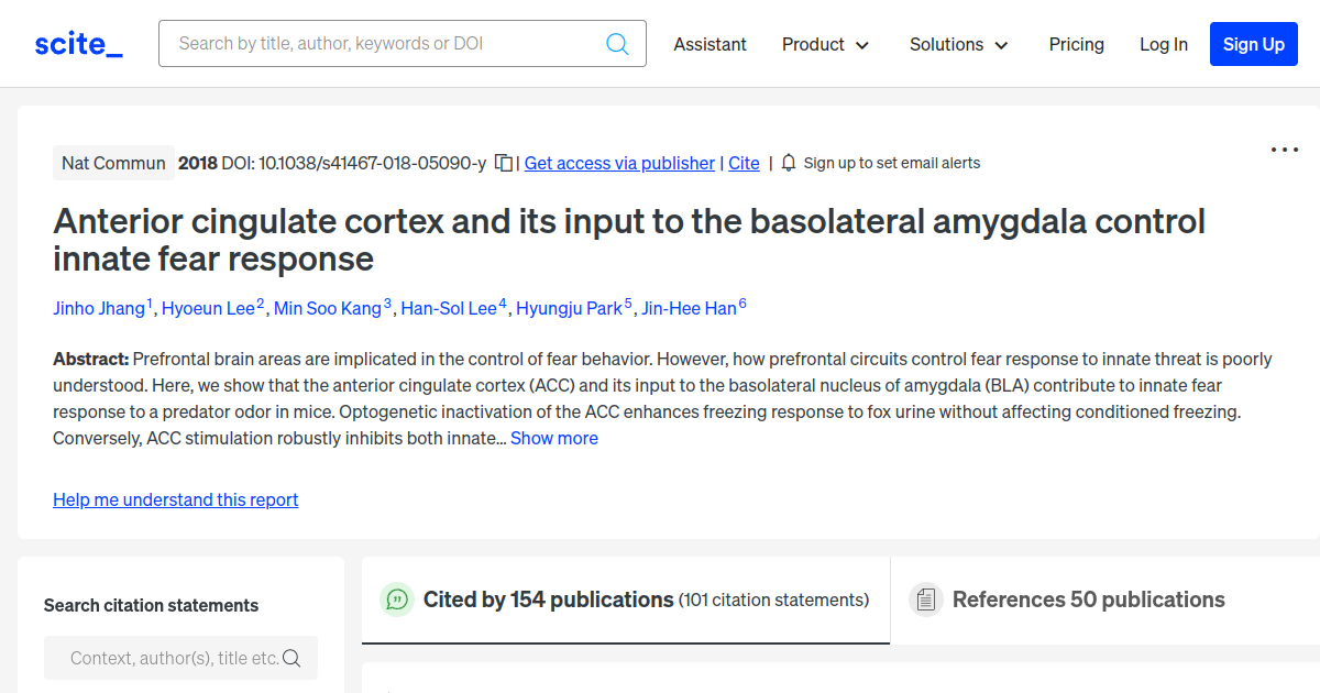 Anterior Cingulate Cortex And Its Input To The Basolateral Amygdala