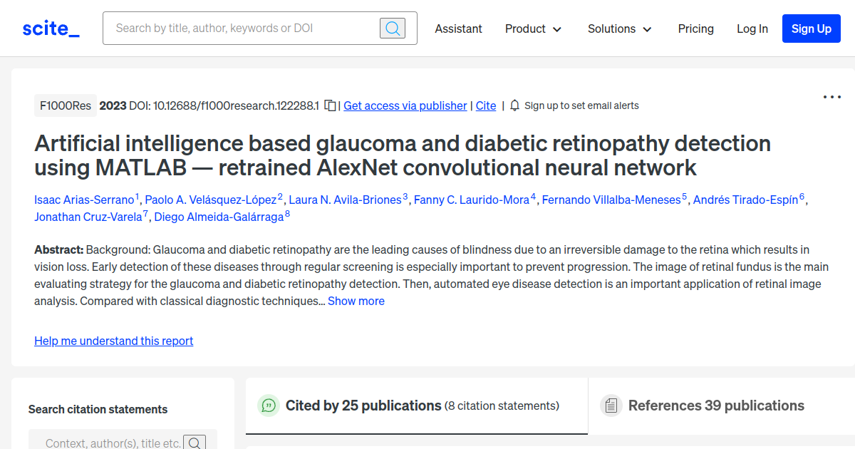 Artificial intelligence based glaucoma and diabetic retinopathy detection using MATLAB ...