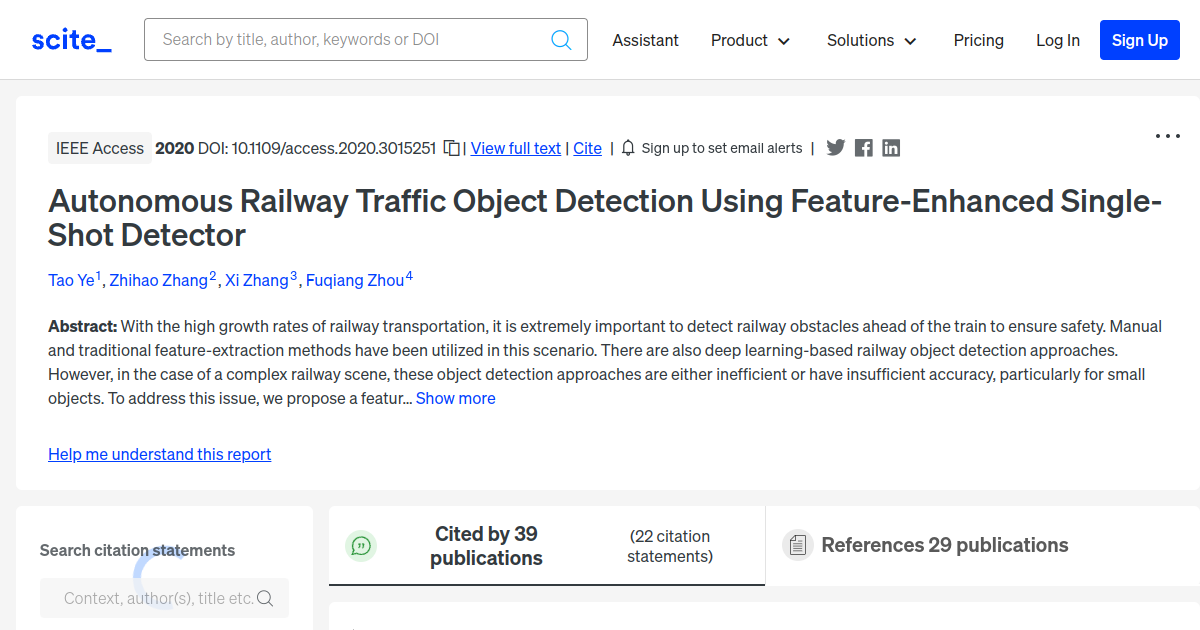 Autonomous Railway Traffic Object Detection Using Feature Enhanced
