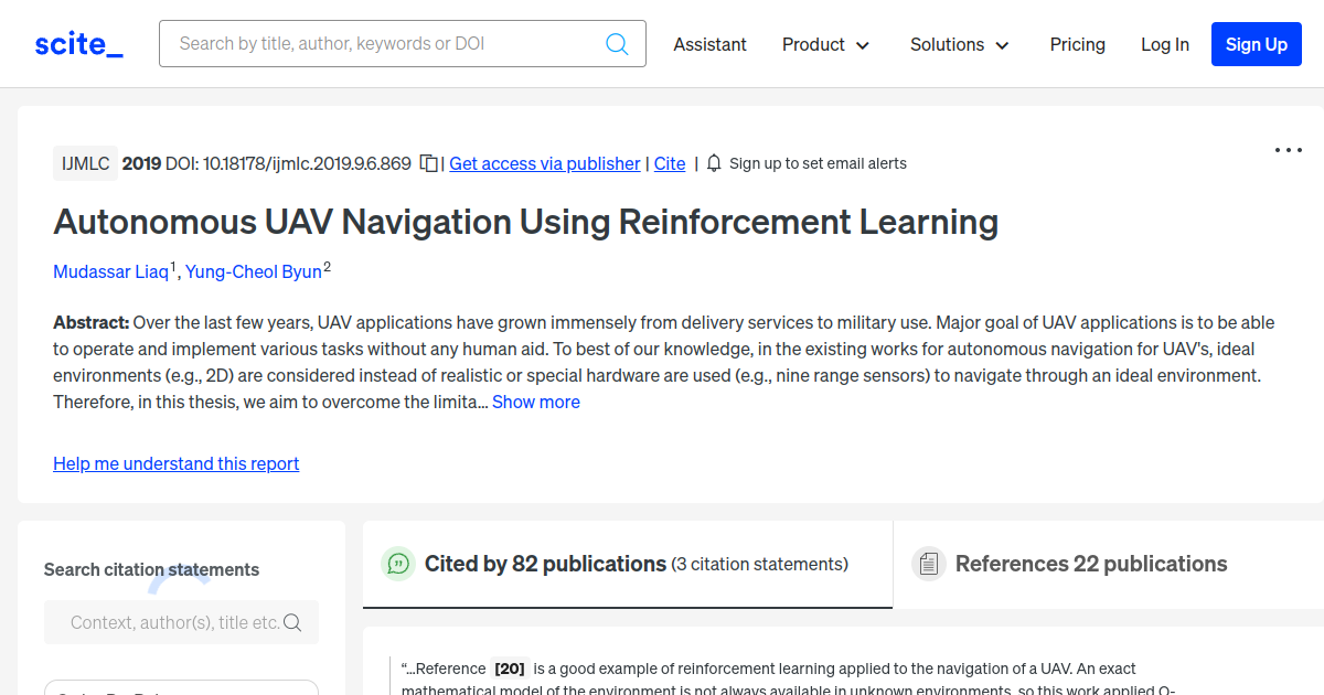 Autonomous Uav Navigation Using Reinforcement Learning