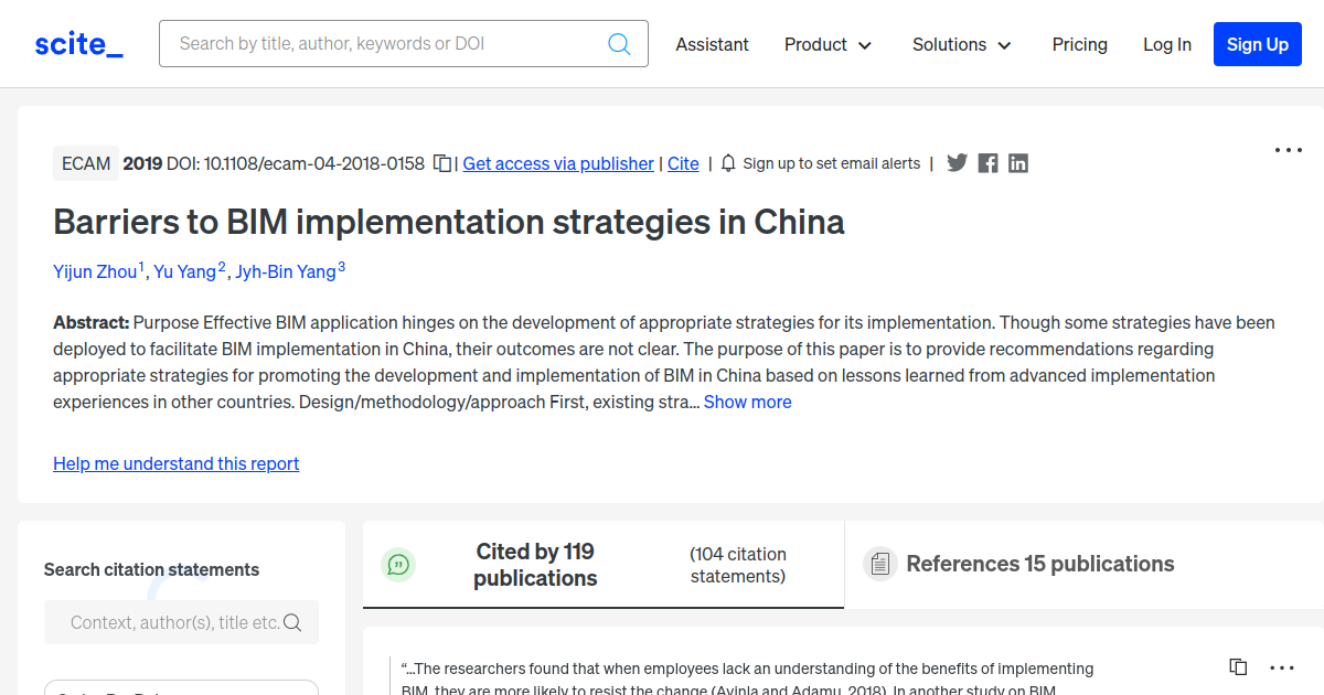 Barriers to BIM implementation strategies in China Barriers to BIM implementation strategies in China