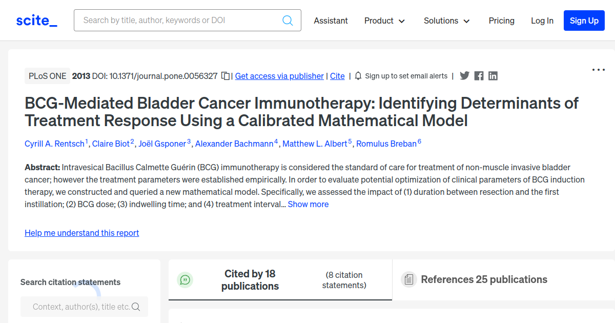 BCG-Mediated Bladder Cancer Immunotherapy: Identifying Determinants of ... BCG-Mediated Bladder Cancer Immunotherapy: Identifying Determinants of ...
