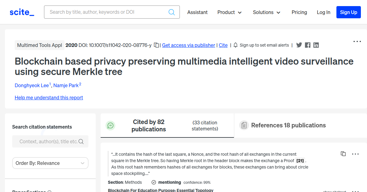 Blockchain based privacy preserving multimedia intelligent video ... Blockchain based privacy preserving multimedia intelligent video ...