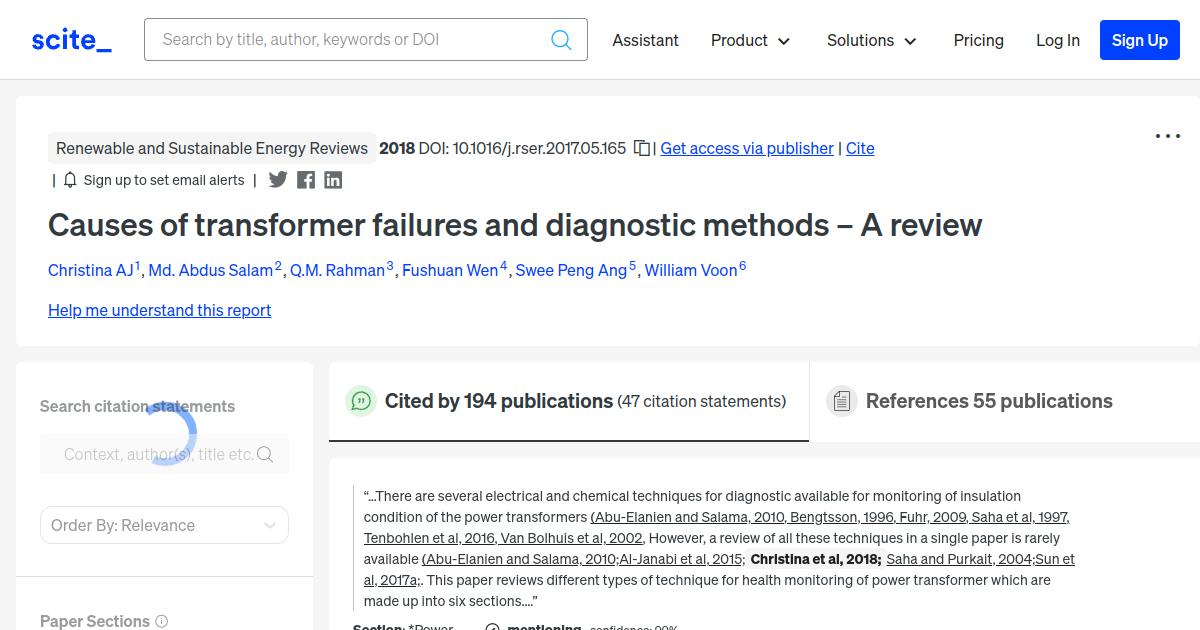 Causes of transformer failures and diagnostic methods – A review Causes of transformer failures and diagnostic methods – A review