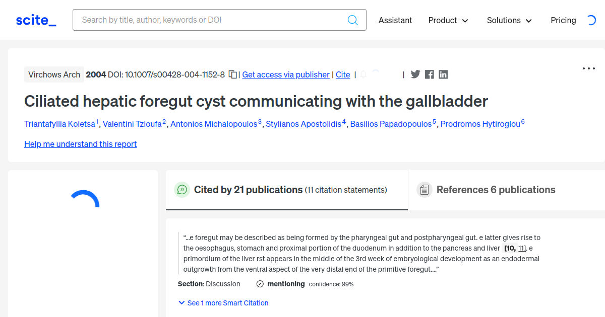 Ciliated Hepatic Foregut Cyst Communicating With The Gallbladder
