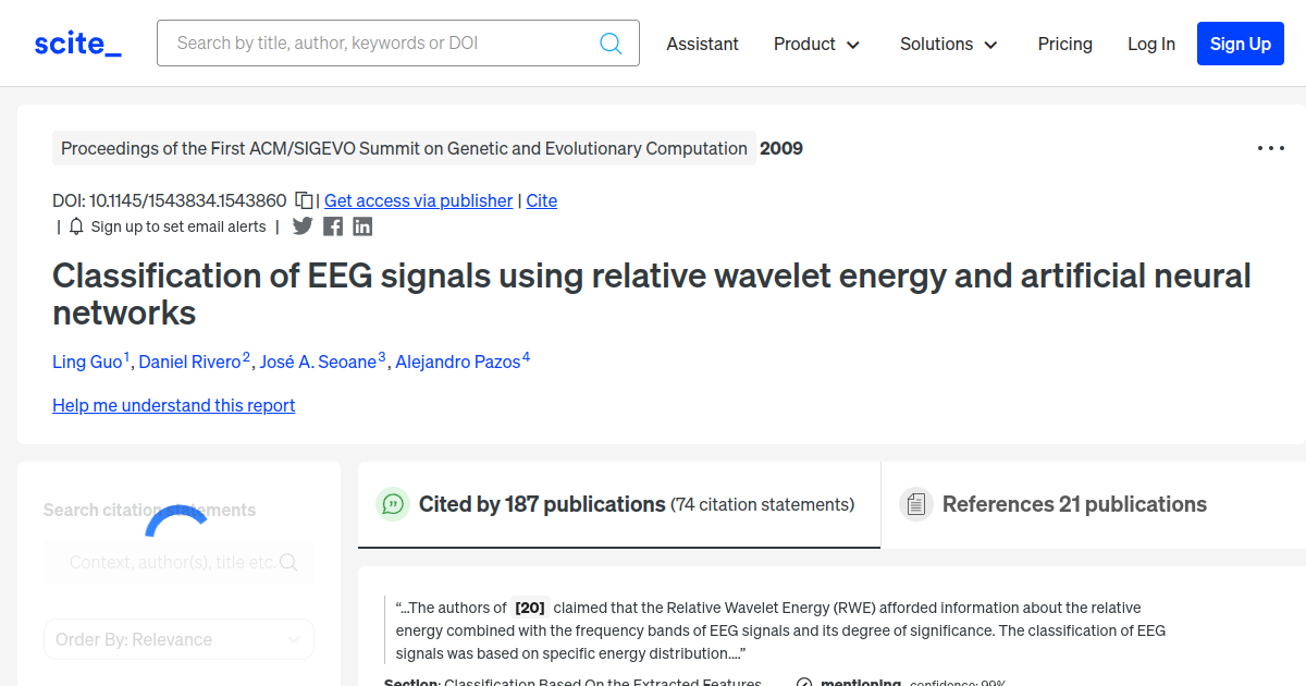 Classification of EEG signals using relative wavelet energy and ... Classification of EEG signals using relative wavelet energy and ...