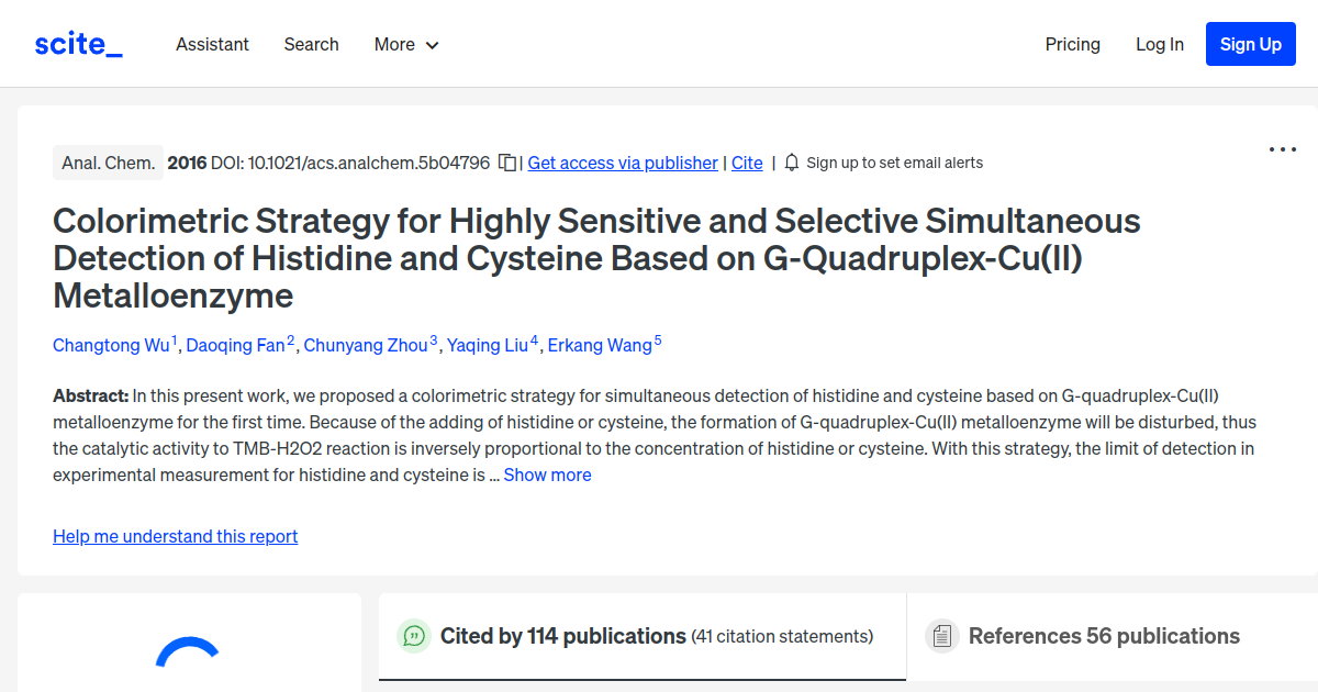 Colorimetric Strategy For Highly Sensitive And Selective Simultaneous