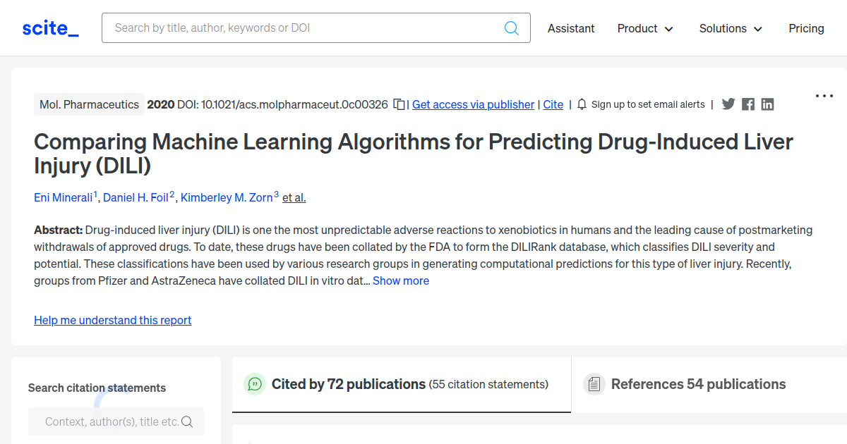 Comparing Machine Learning Algorithms for Predicting Drug-Induced Liver ... Comparing Machine Learning Algorithms for Predicting Drug-Induced Liver ...