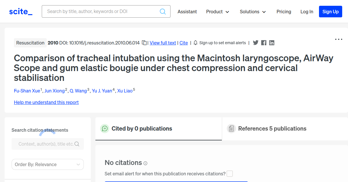 Comparison Of Tracheal Intubation Using The Macintosh Laryngoscope Airway Scope And Gum Elastic