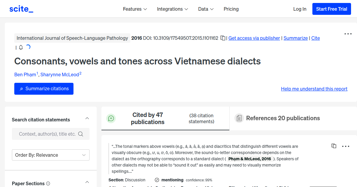 Consonants, vowels and tones across Vietnamese dialects