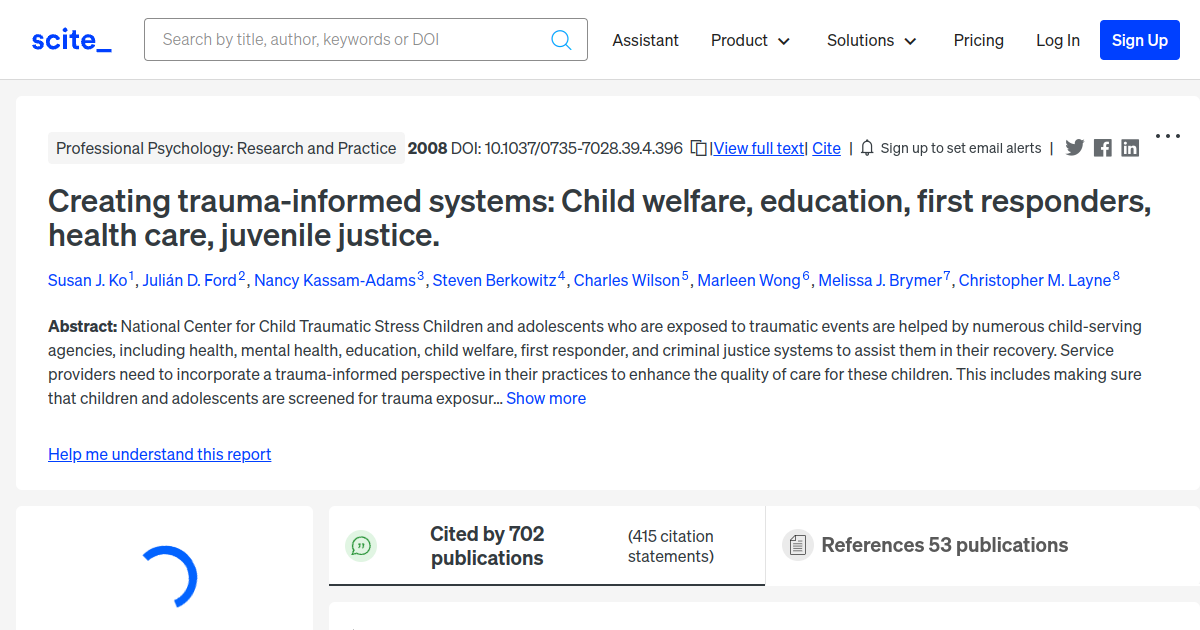 Creating trauma-informed systems: Child welfare, education, first ... Creating trauma-informed systems: Child welfare, education, first ...