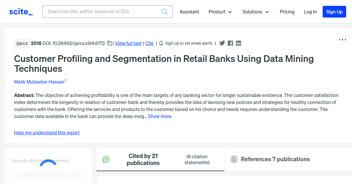 Customer Profiling And Segmentation In Retail Banks Using Data Mining