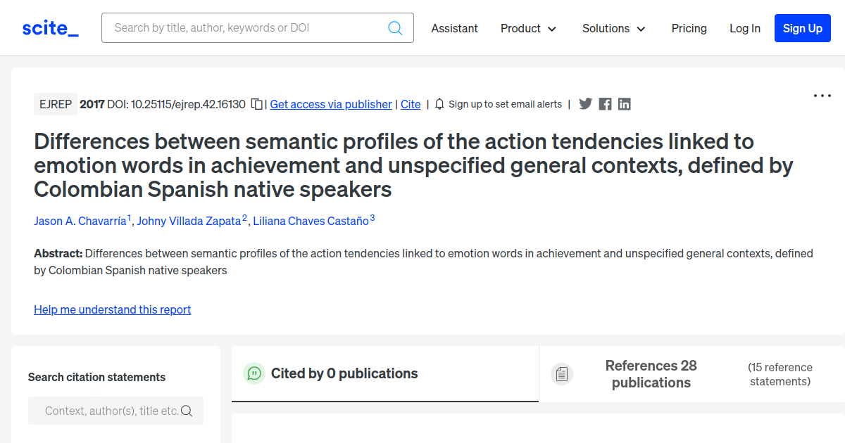 Differences between semantic profiles of the action tendencies linked ... Differences between semantic profiles of the action tendencies linked ...