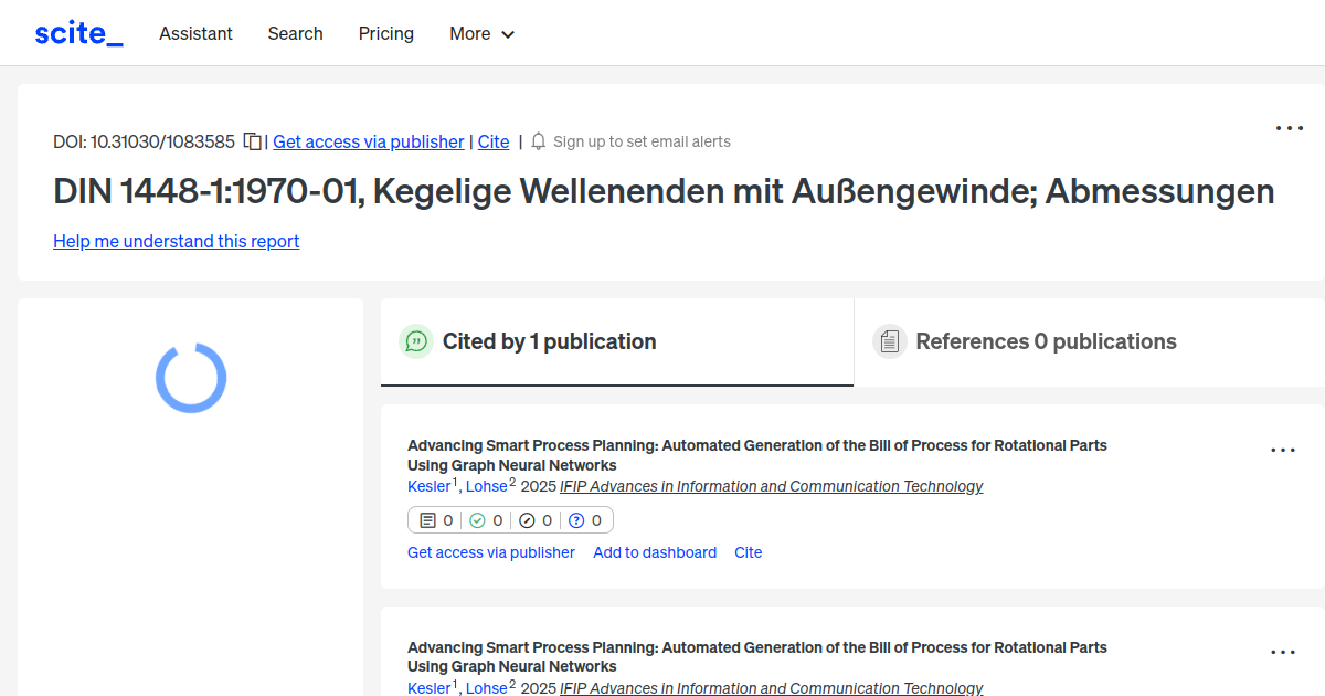 DIN 1448-1:1970-01, Kegelige Wellenenden mit Außengewinde; Abmessungen - [scite report]