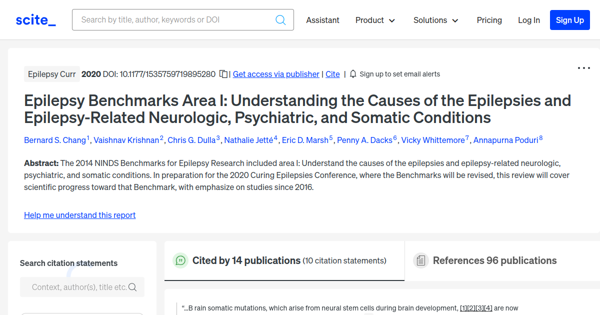 Epilepsy Benchmarks Area I: Understanding the Causes of the Epilepsies ... Epilepsy Benchmarks Area I: Understanding the Causes of the Epilepsies ...