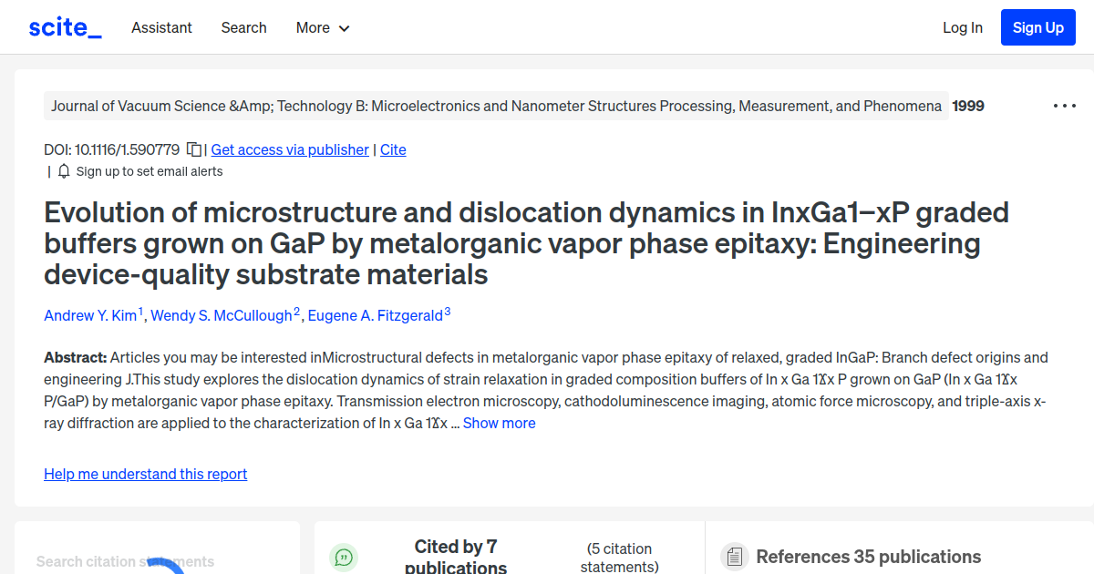 Evolution of microstructure and dislocation dynamics in In[sub x]Ga[sub 1−x]P graded buffers ...