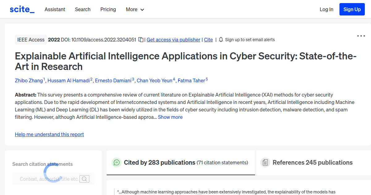 Explainable Artificial Intelligence Applications in Cyber Security: State-of-the-Art in Research