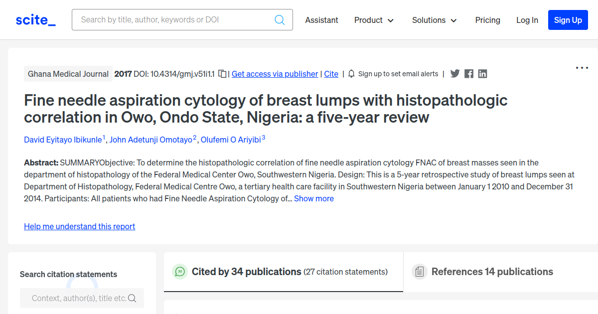 Fine Needle Aspiration Cytology Of Breast Lumps With Histopathologic