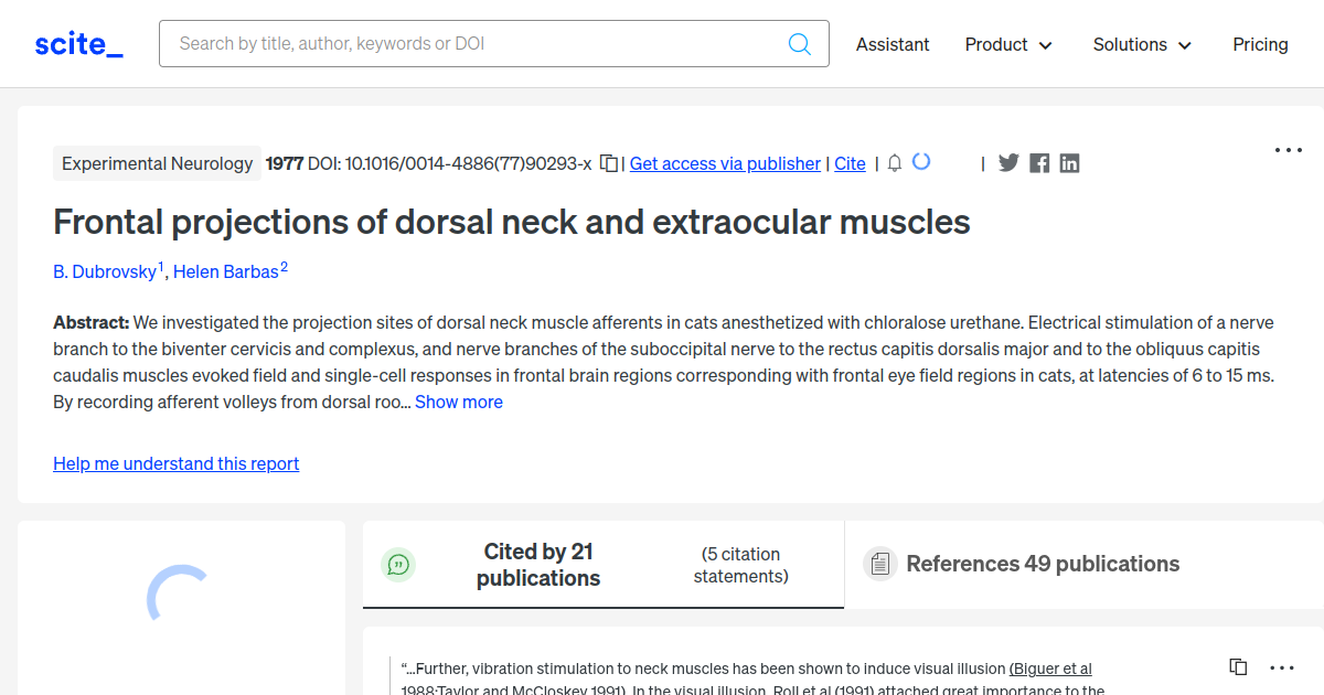 Frontal projections of dorsal neck and extraocular muscles - [scite report]