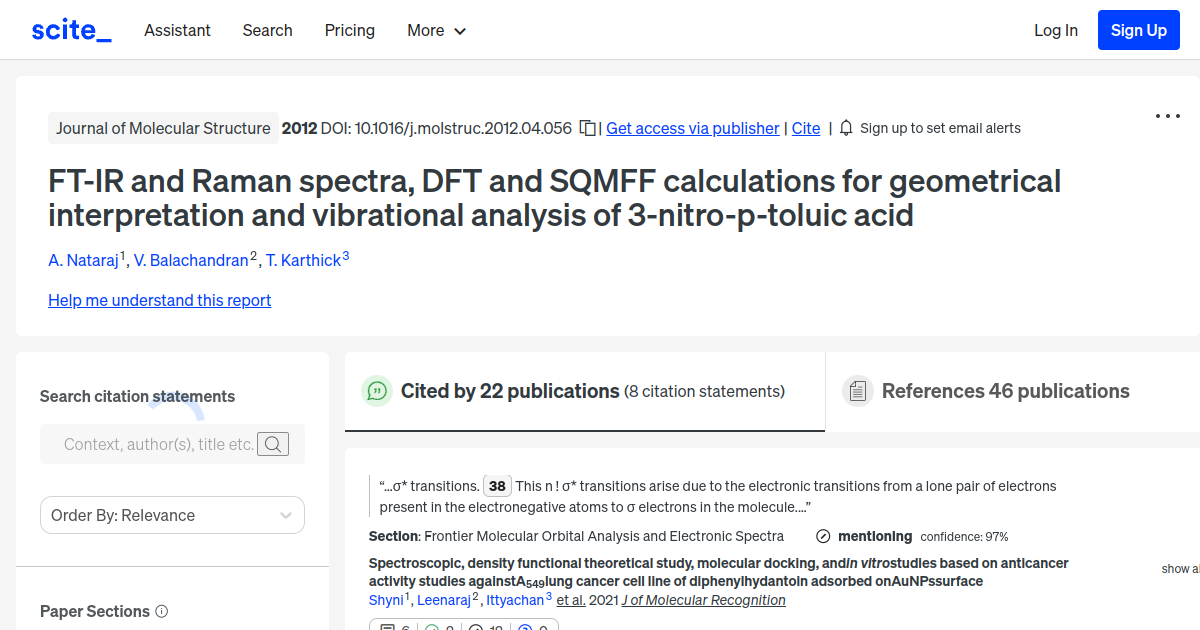 FT-IR and Raman spectra, DFT and SQMFF calculations for geometrical interpretation and ...