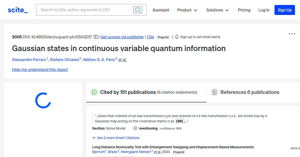 Gaussian States In Continuous Variable Quantum Information [scite Report]
