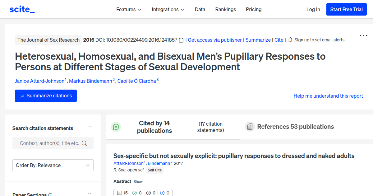 Heterosexual Homosexual And Bisexual Mens Pupillary Responses To