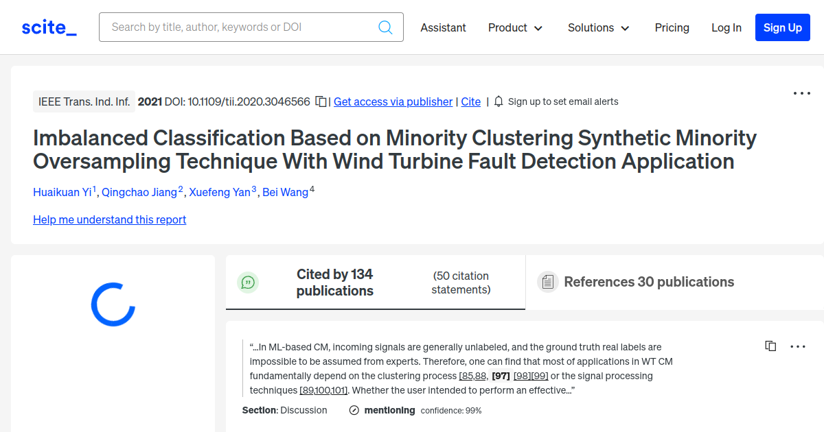 Imbalanced Classification Based on Minority Clustering Synthetic ... Imbalanced Classification Based on Minority Clustering Synthetic ...