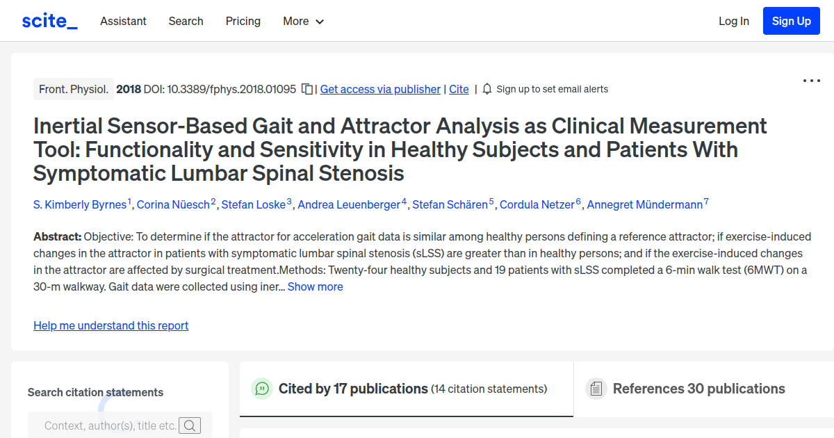 Inertial Sensor-Based Gait and Attractor Analysis as Clinical Measurement Tool: Functionality ...