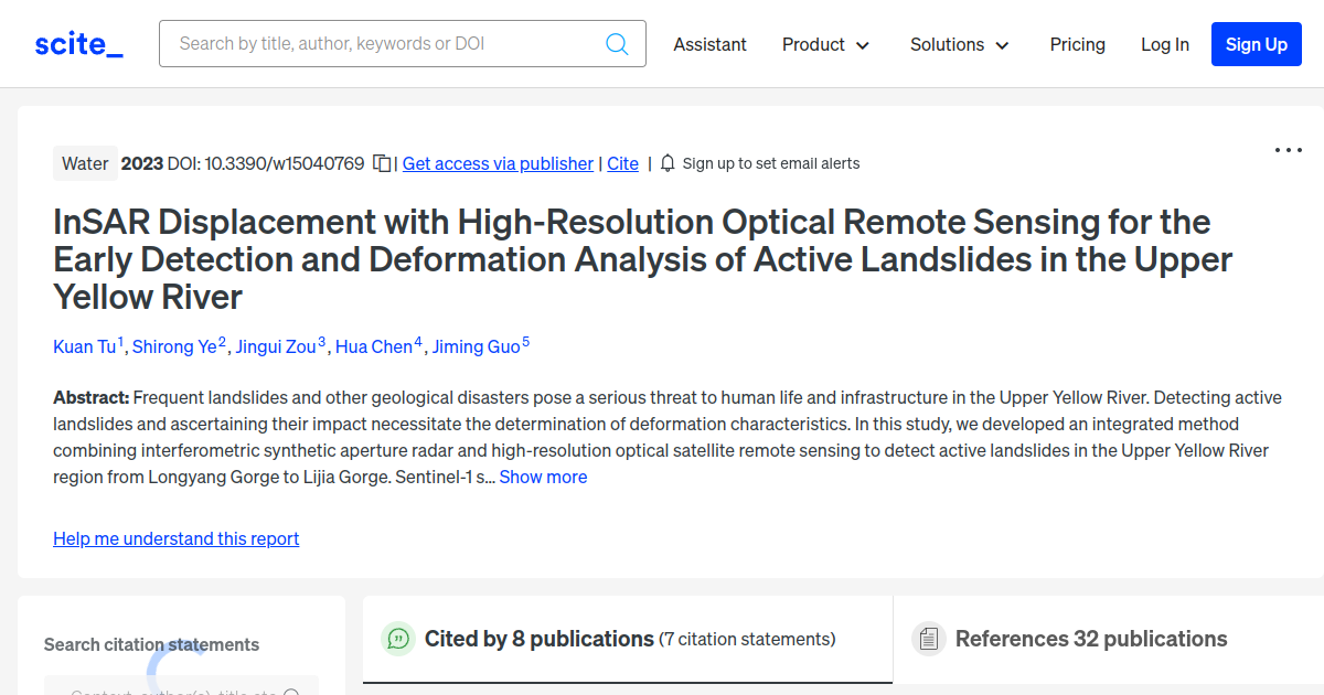Insar Displacement With High Resolution Optical Remote Sensing For The Early Detection And