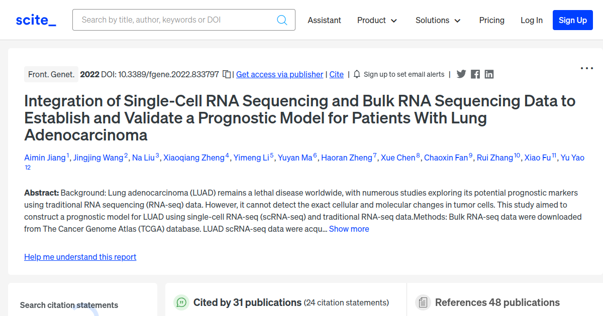 Integration of Single-Cell RNA Sequencing and Bulk RNA Sequencing Data ... Integration of Single-Cell RNA Sequencing and Bulk RNA Sequencing Data ...