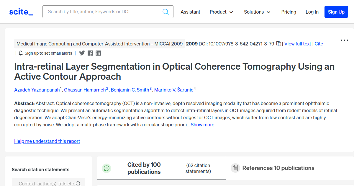 Intra-retinal Layer Segmentation in Optical Coherence Tomography Using ... Intra-retinal Layer Segmentation in Optical Coherence Tomography Using ...