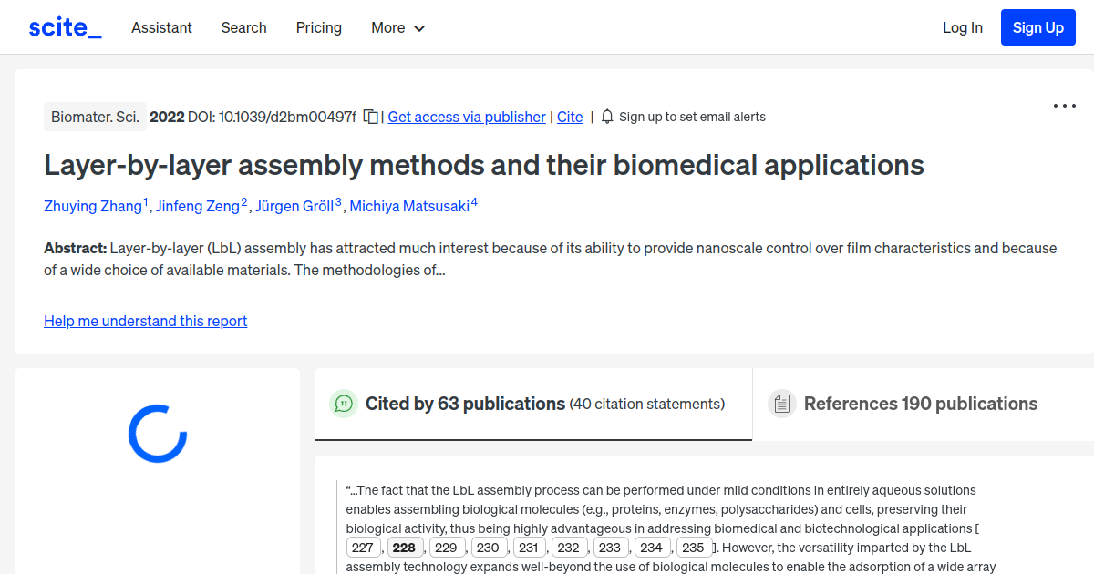 Layer-by-layer assembly methods and their biomedical applications