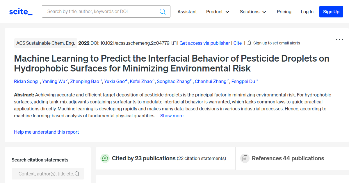 Machine Learning To Predict The Interfacial Behavior Of Pesticide