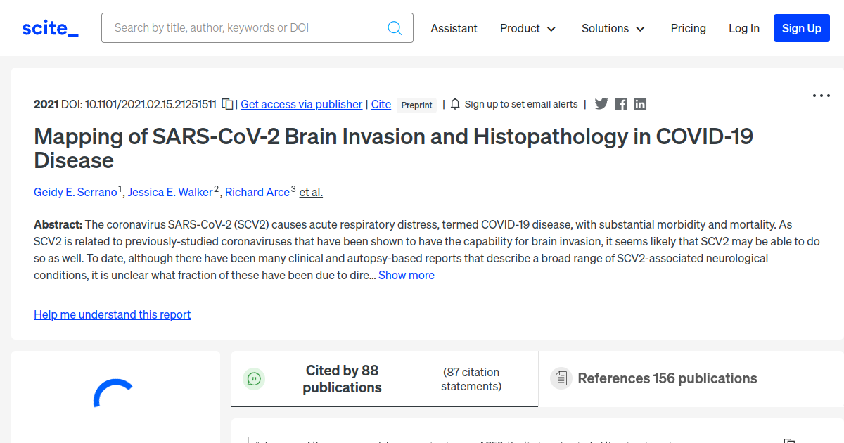 Mapping of SARS-CoV-2 Brain Invasion and Histopathology in COVID-19 ... Mapping of SARS-CoV-2 Brain Invasion and Histopathology in COVID-19 ...