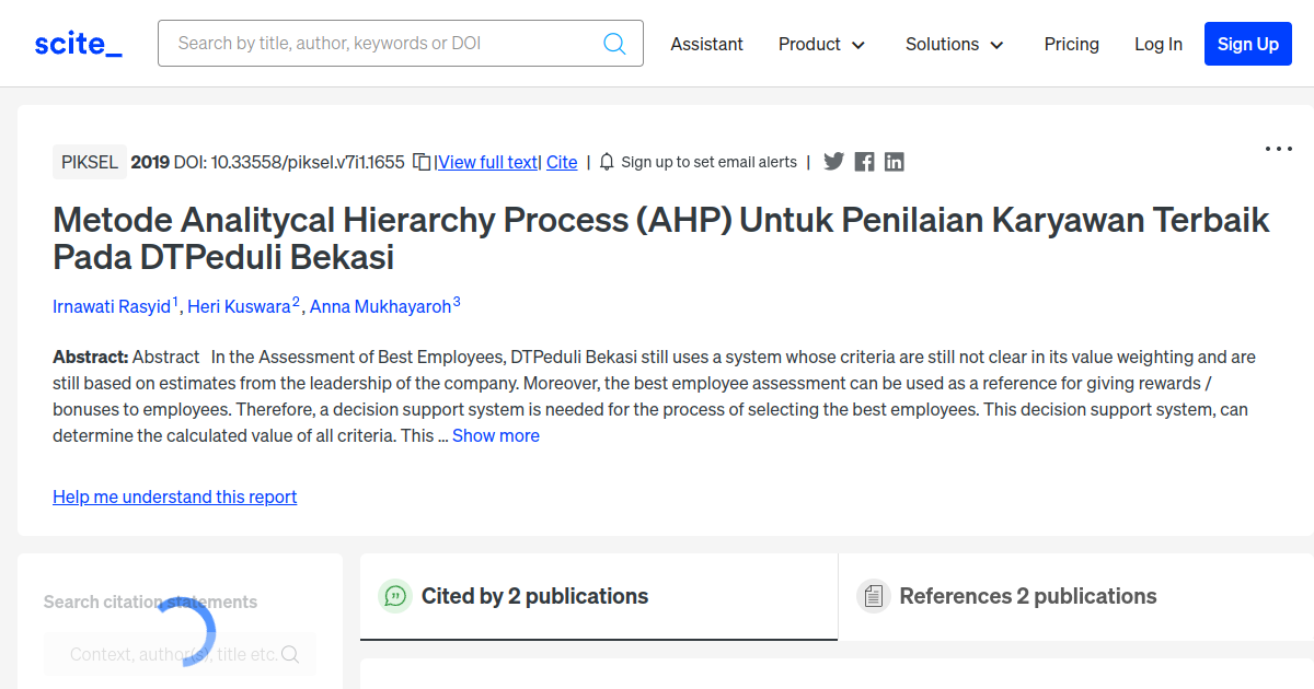 Metode Analitycal Hierarchy Process (AHP) Untuk Penilaian Karyawan ... Metode Analitycal Hierarchy Process (AHP) Untuk Penilaian Karyawan ...