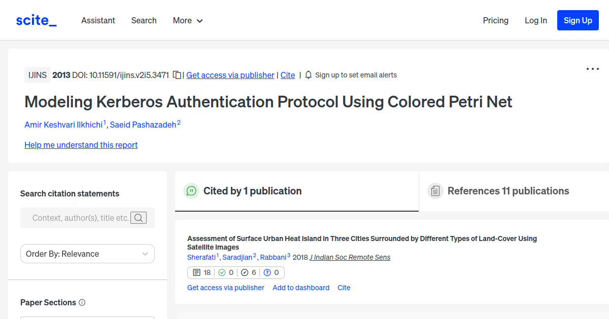 Modeling Kerberos Authentication Protocol Using Colored Petri Net