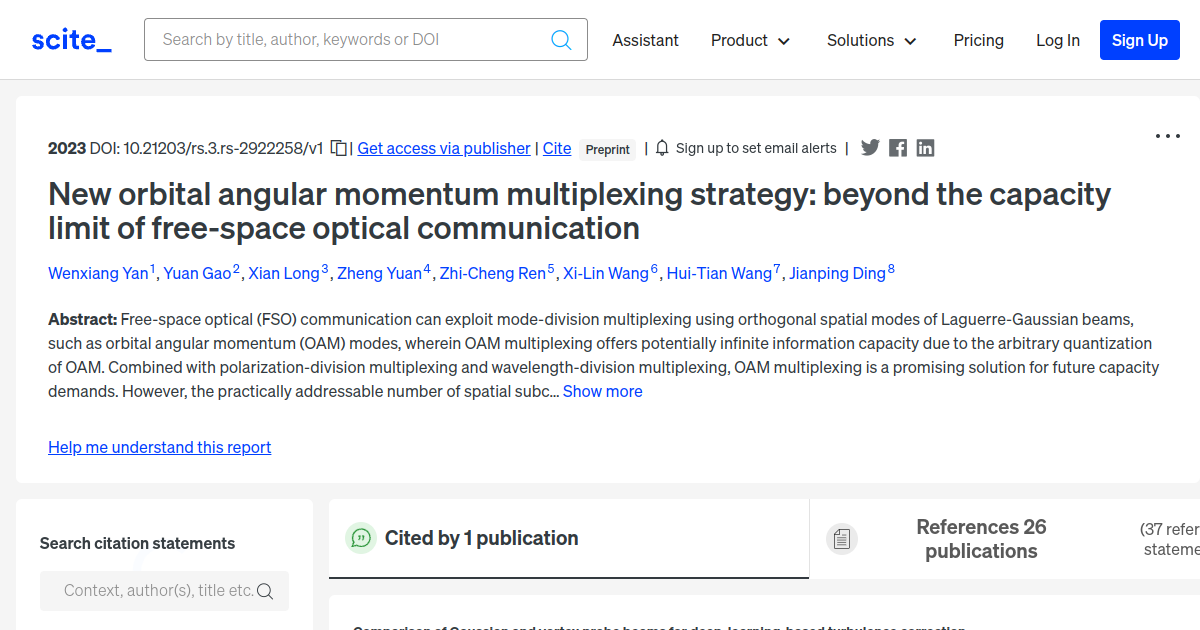 New orbital angular momentum multiplexing strategy: beyond the capacity ... New orbital angular momentum multiplexing strategy: beyond the capacity ...