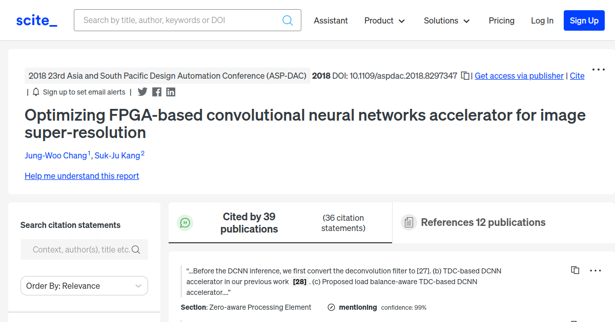 Optimizing Fpga Based Convolutional Neural Networks Accelerator For Image Super Resolution