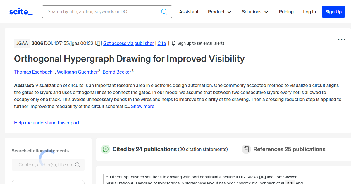 Orthogonal Hypergraph Drawing For Improved Visibility Scite Report 