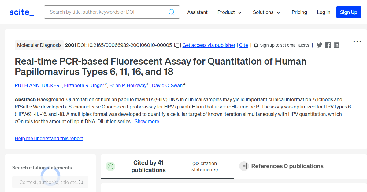 Real-time PCR-based Fluorescent Assay for Quantitation of Human ... Real-time PCR-based Fluorescent Assay for Quantitation of Human ...